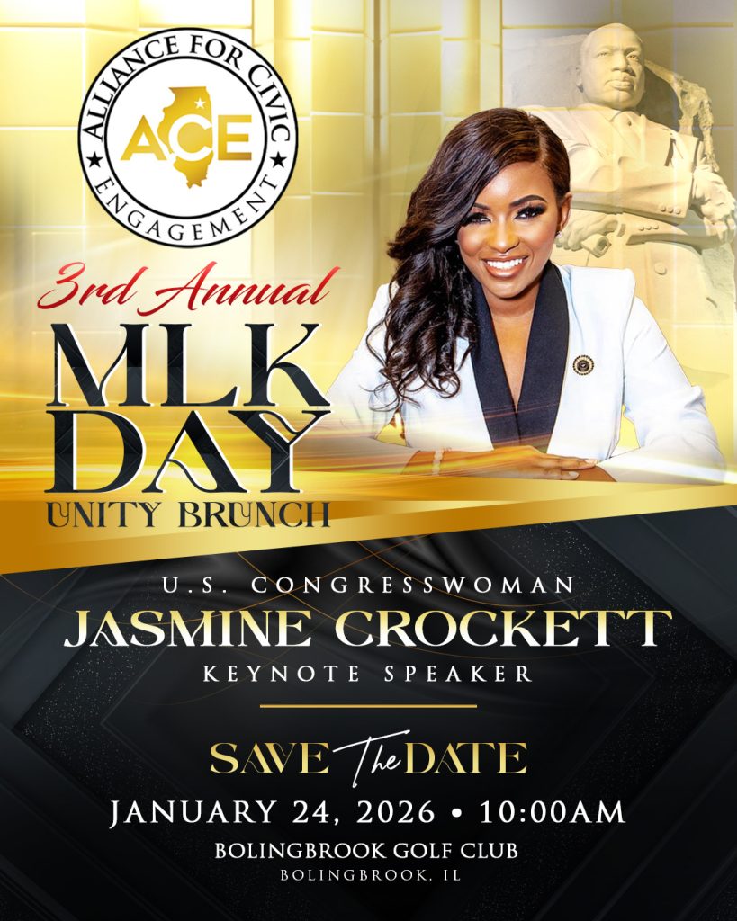 ACE 2026 MLK Day Unity Brunch ft. U.S. Congresswoman Jasmine Crockett – Will County Democratic Party